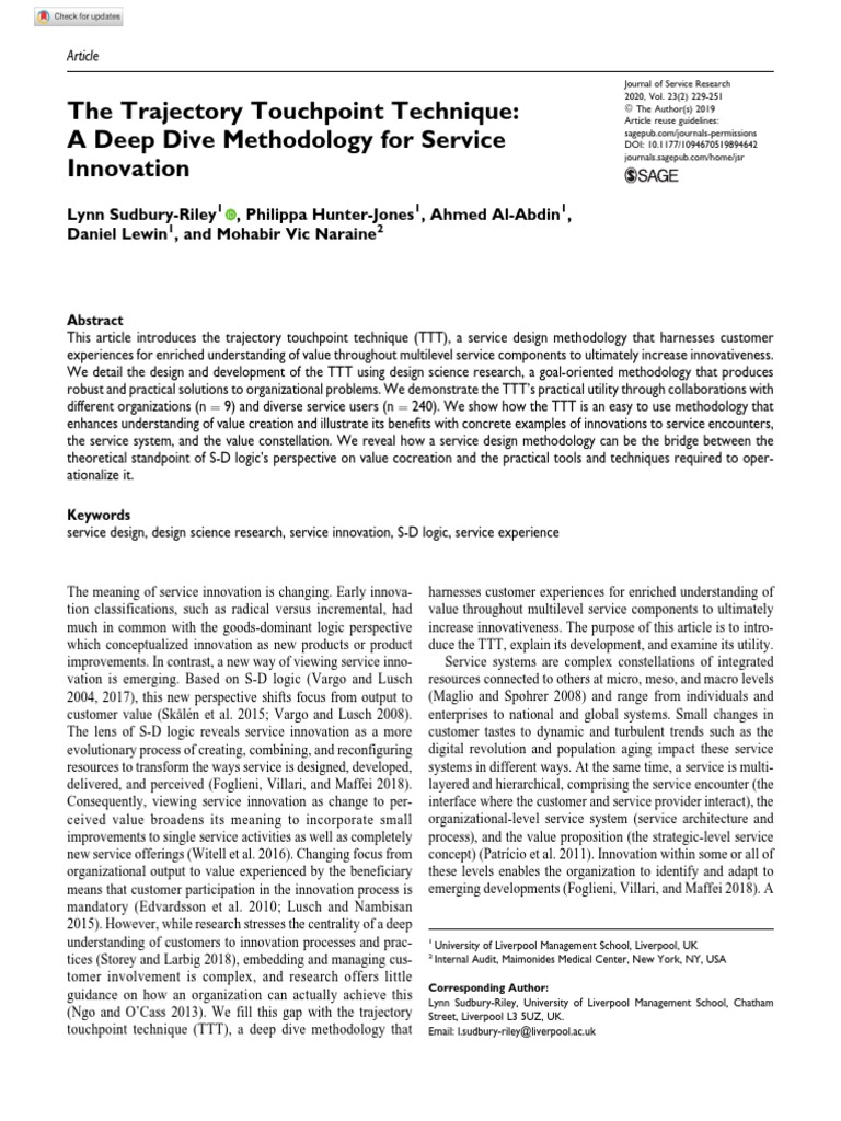The Trajectory Touchpoint Technique: A Deep Dive Methodology For ...