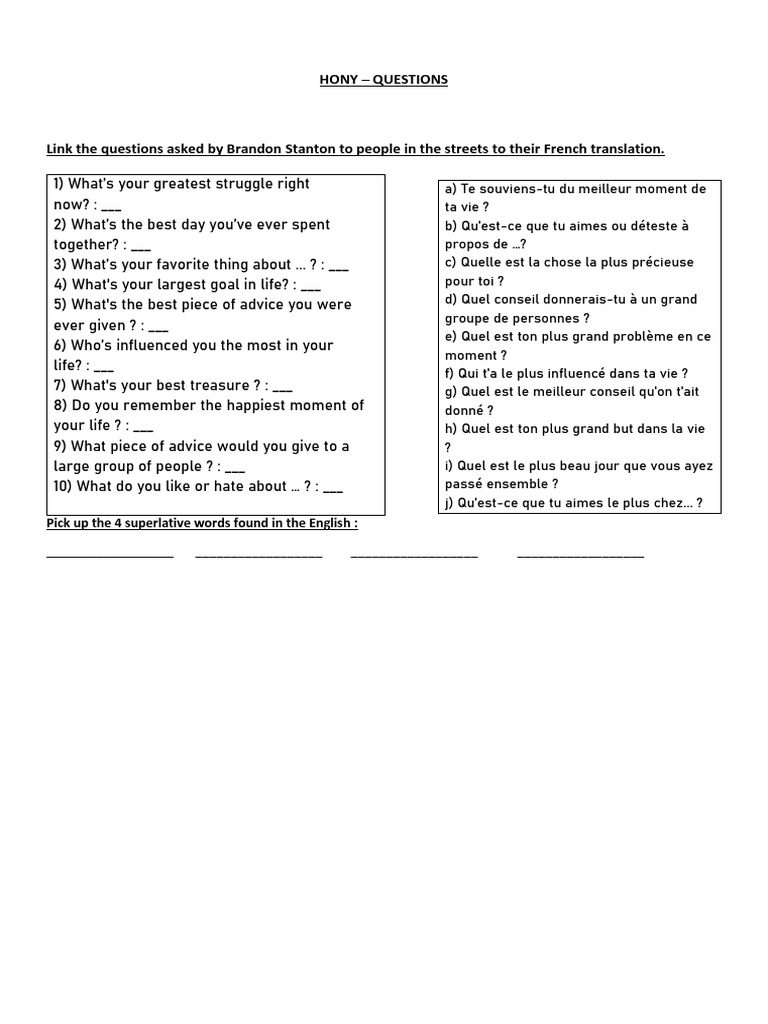 203 Questions Hony 1 | PDF