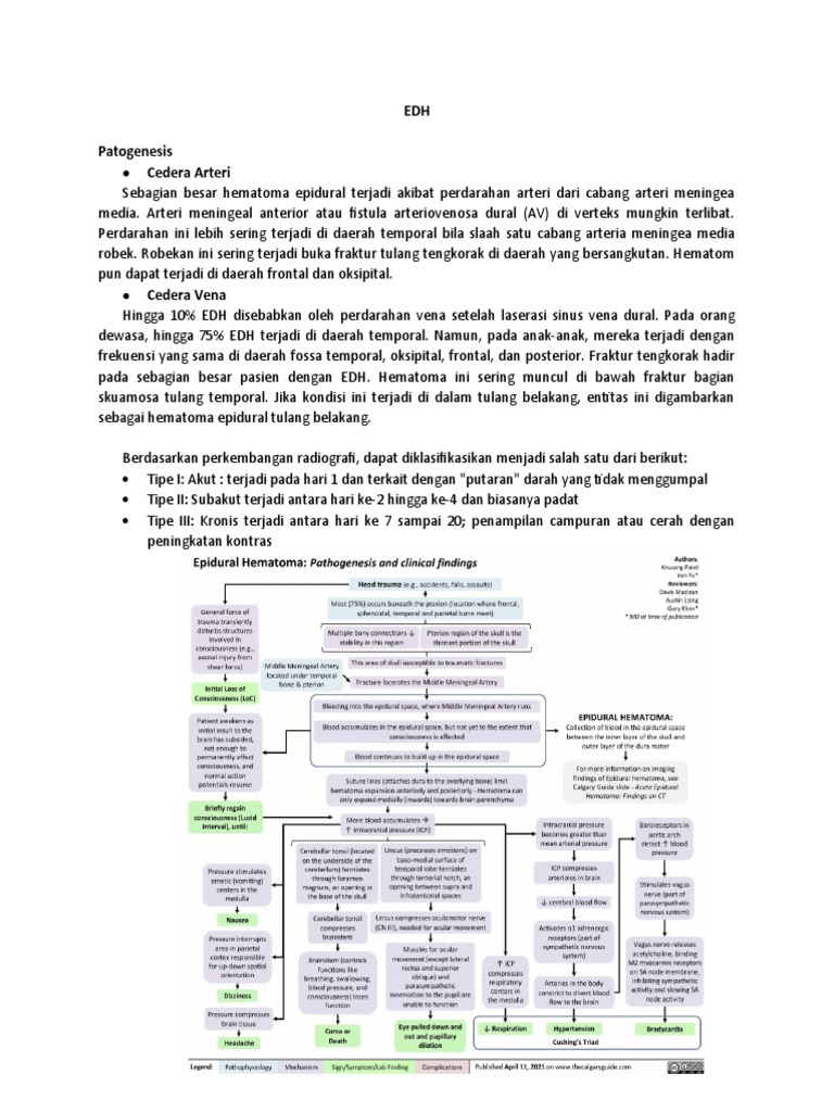 Patofisiologi EDH Dan SDH | PDF