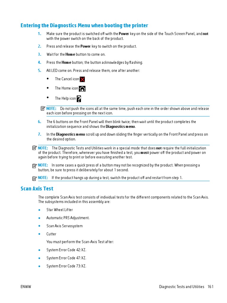 HP t1500 Service Mode | PDF