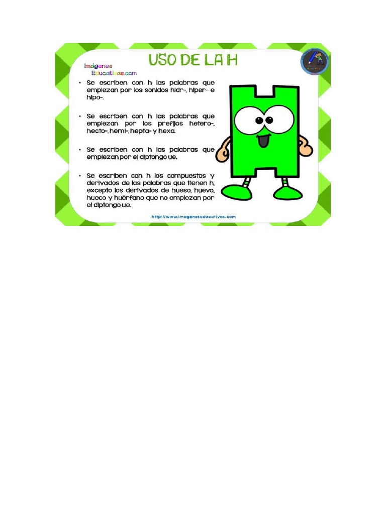 Reglas de Ortografía H | PDF