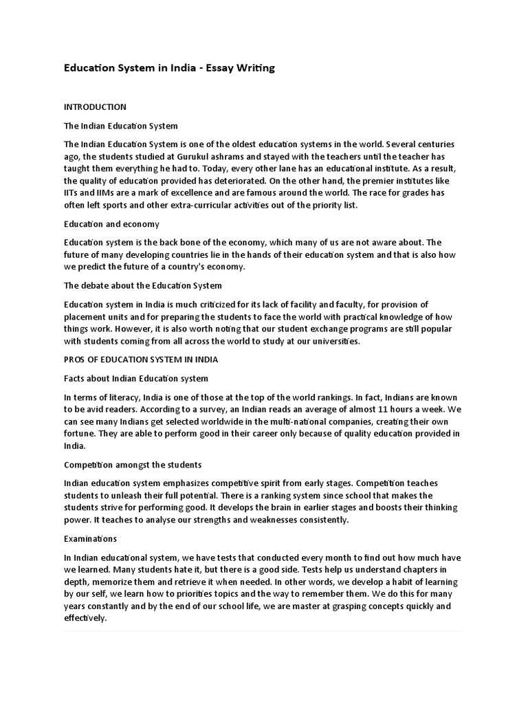 Education System in India | PDF | Schools | Teachers