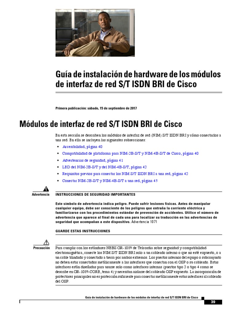Guía de Instalación de Hardware de Los Módulos de Interfaz de Red S - T ...