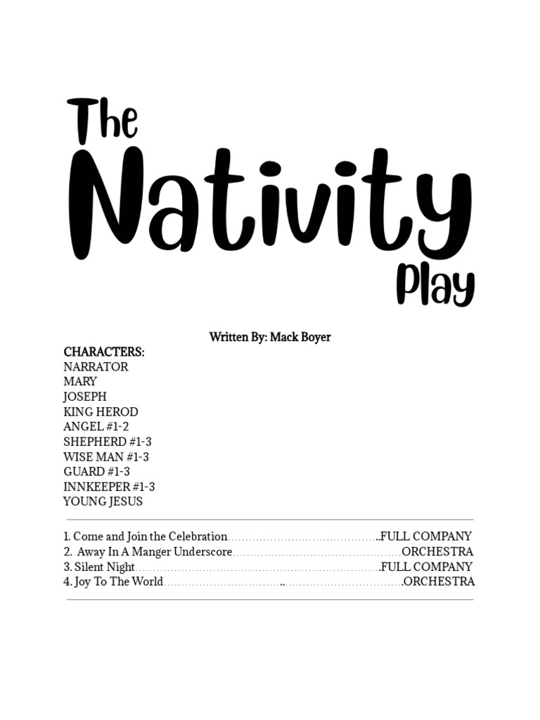 The Nativity Play Script | PDF | Early Christianity | Christian Saints ...