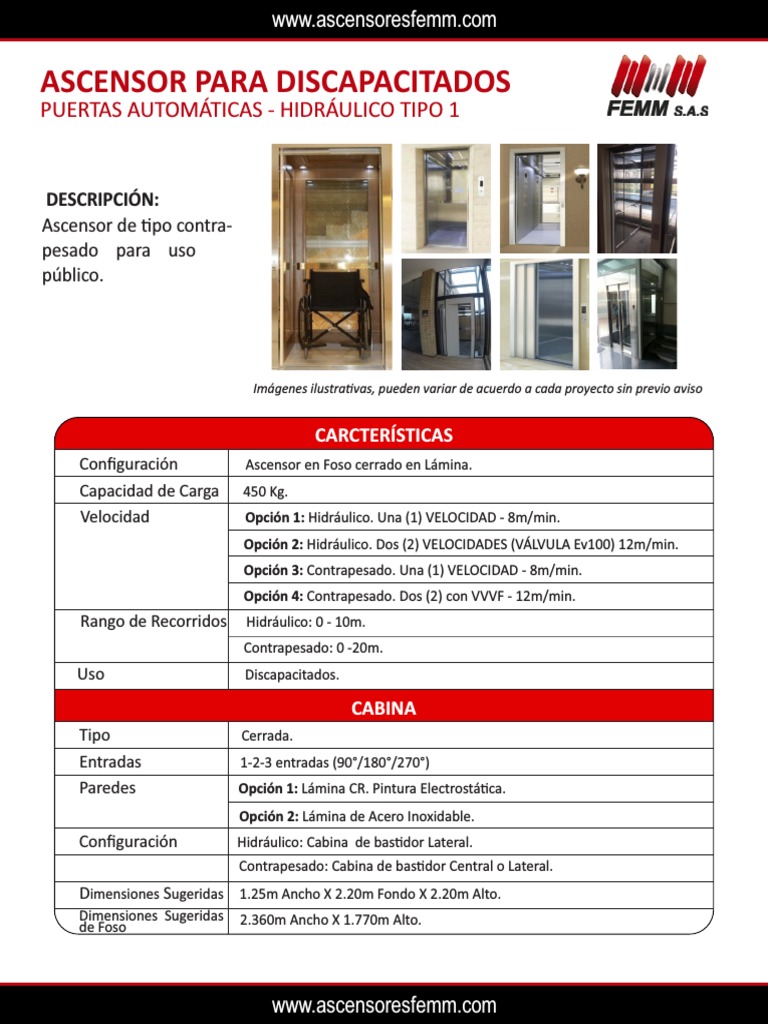 Ascensor Tipo I | PDF | Ascensor | Ciencias fisicas