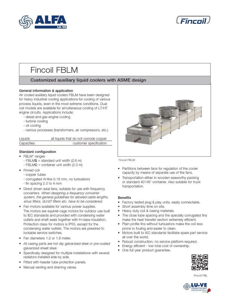 Ahe00044en - FBLM (Radiadores Finned Coil FBLM) | PDF | Engines | Pipe ...