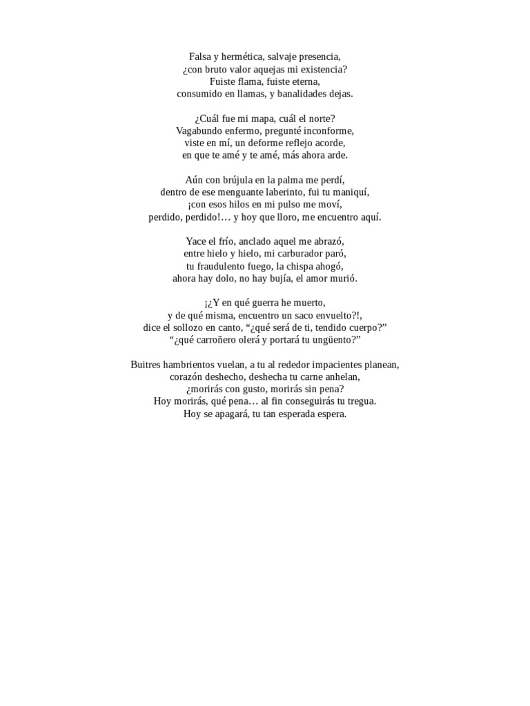 Poema Con Musicalidad | PDF