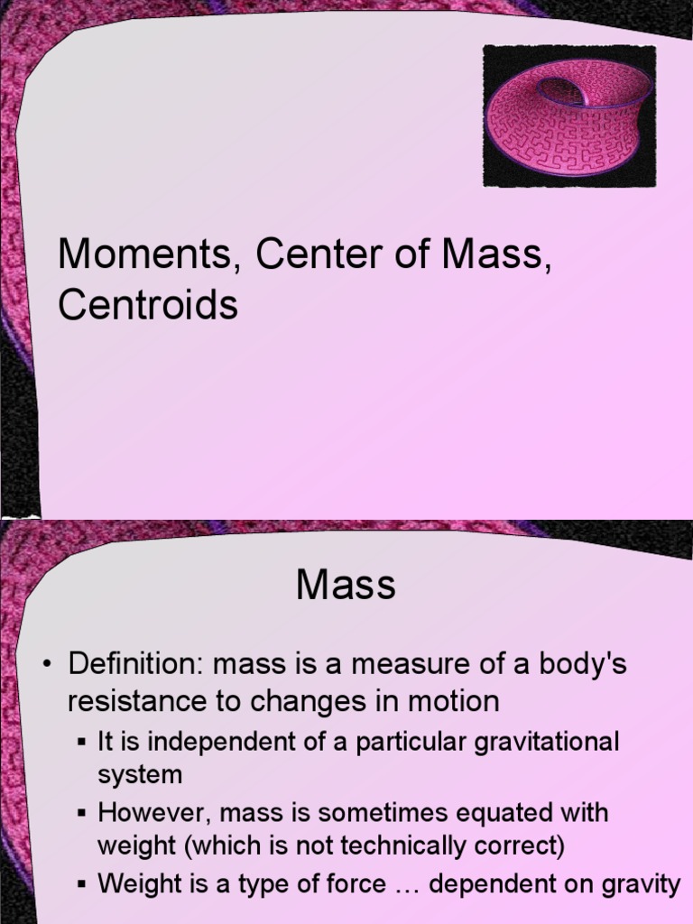 Week 15 Centroids | PDF | Mass | Force