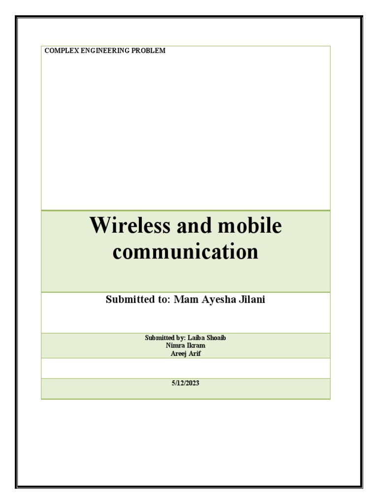 Wireless and Mobile Communication | PDF | Waves | Electrodynamics