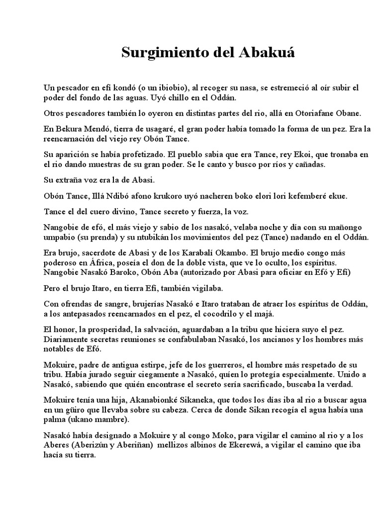 Surgimiento Del Abakuá | PDF