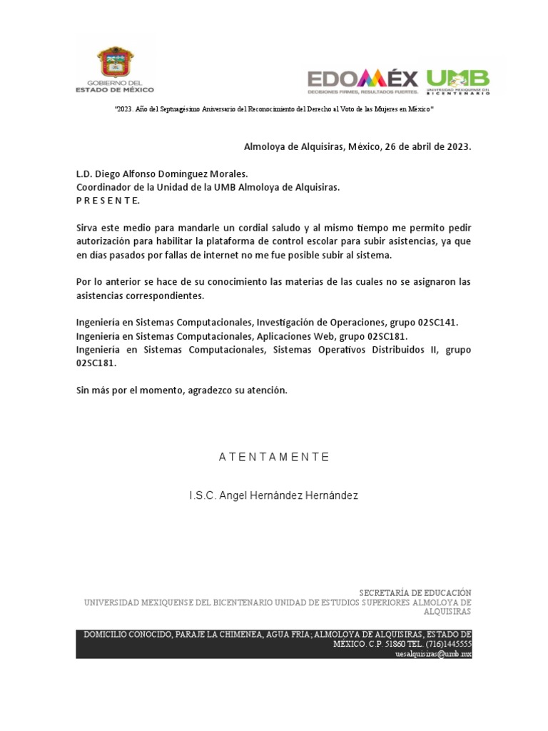 ejemplo oficio | PDF