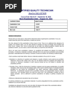 ASQ CQE Sample Exam Questions | PDF | F Test | Errors And Residuals