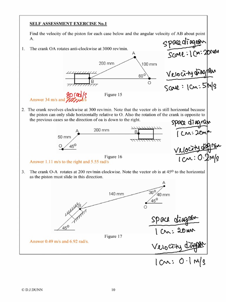 Velocity Diagram Exercise | PDF