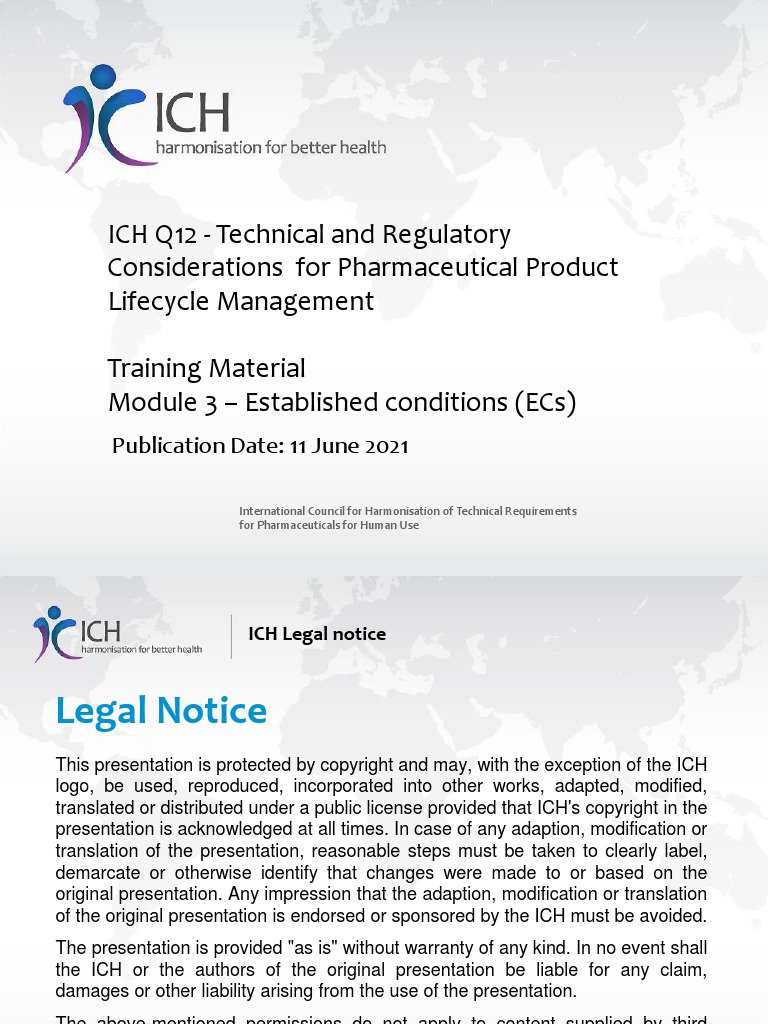 ICH Q12 IWG TrainingMaterial Module3 2021 0601 | PDF | Parameter (Computer Programming) | Copyright