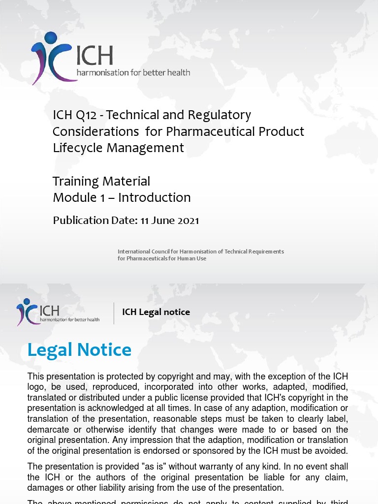ICH Q12 IWG TrainingMaterial Module1 2021 0602 | PDF
