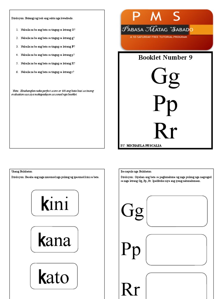 Booklet Number 9 | PDF