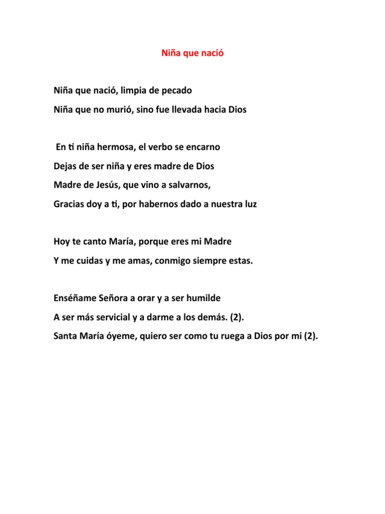 Niña Que Nació | PDF