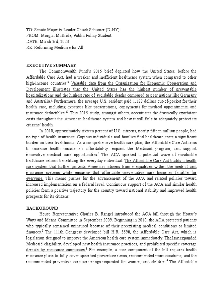 Policy Memo 1 1 | PDF | Preventive Healthcare | Public Services