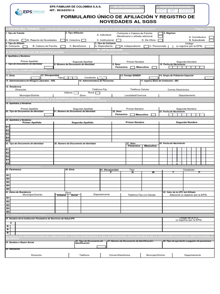 EPS FAMILIAR DE COLOMBIA | PDF