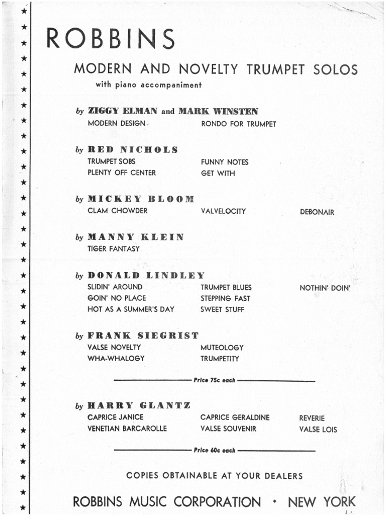 Brooks, Randy, Modern Trumpet Studies Special Studies in High Register ...