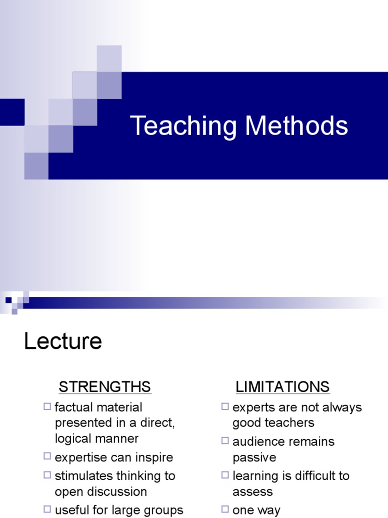 Teaching Methods | PDF | Teaching Method | Lecture Teaching Methods | PDF | Teaching Method | Lecture