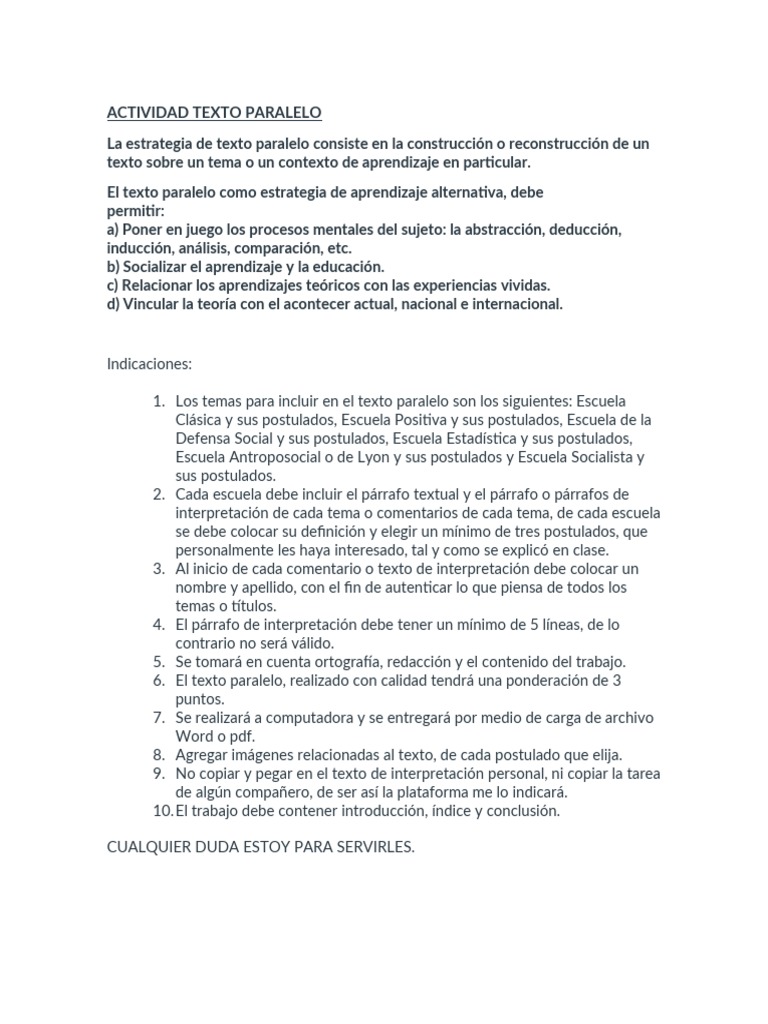 Actividad Texto Paralelo | PDF