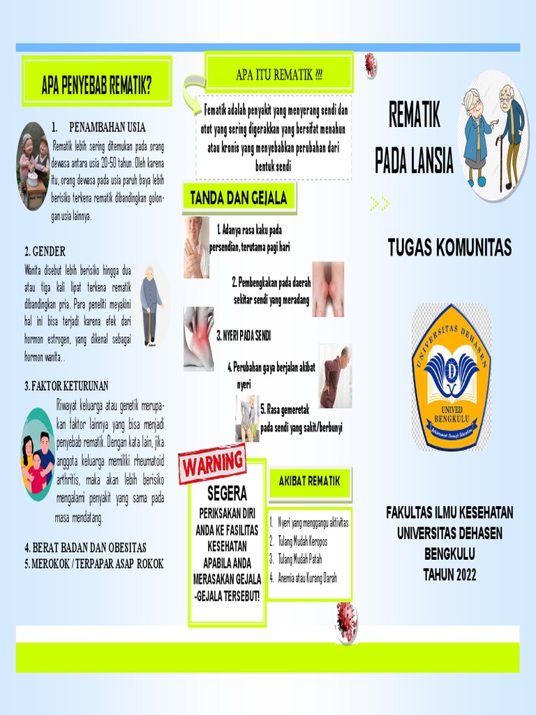 Leaflet Rematik Pada Lansia | PDF