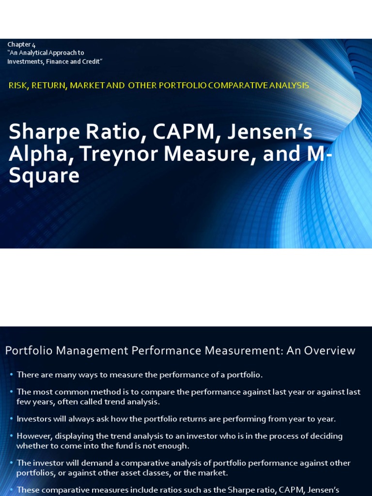 Sharpe, Treynor and Jensen Measures | PDF | Capital Asset Pricing Model ...