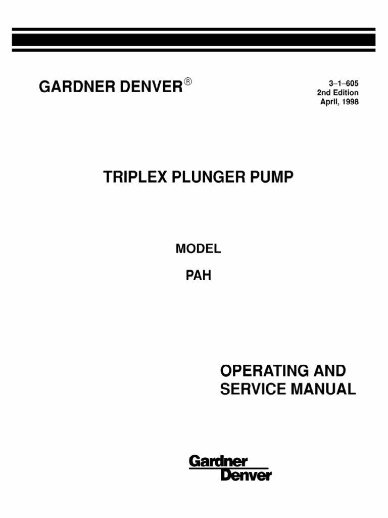 Gardner Denver | PDF | Pump | Leak