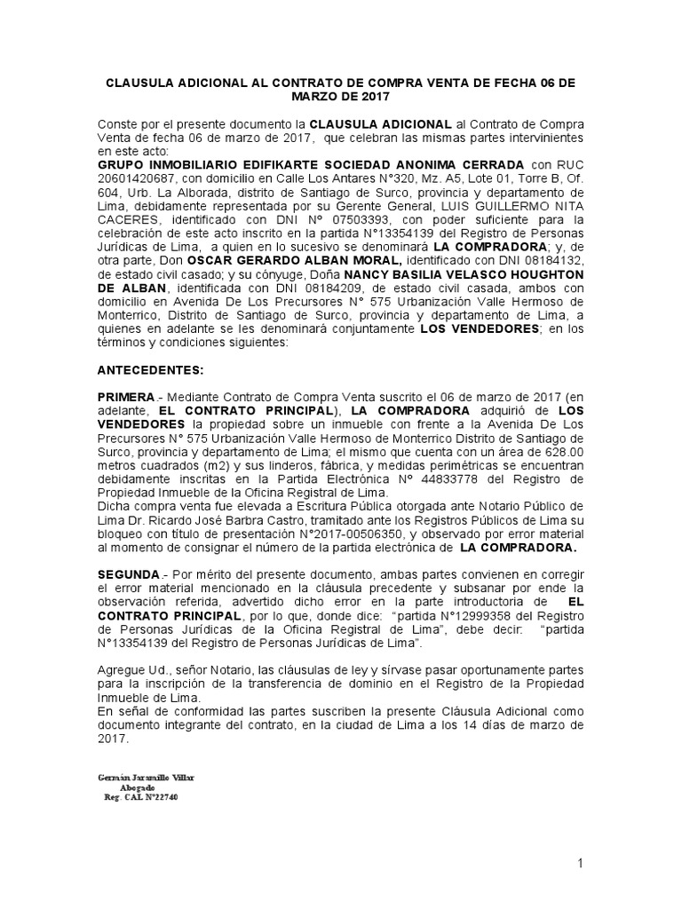 Clausula Adicional Ocg | PDF | Derecho y economía | Justicia