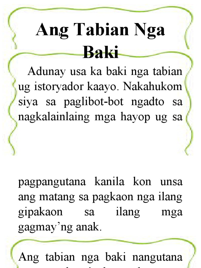 An G Tabian Nga Baki | PDF