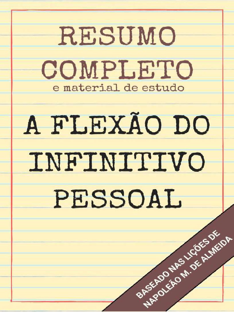 Resumo Completo - A Flexão Do Infinitivo Pessoal | PDF | Pronome ...