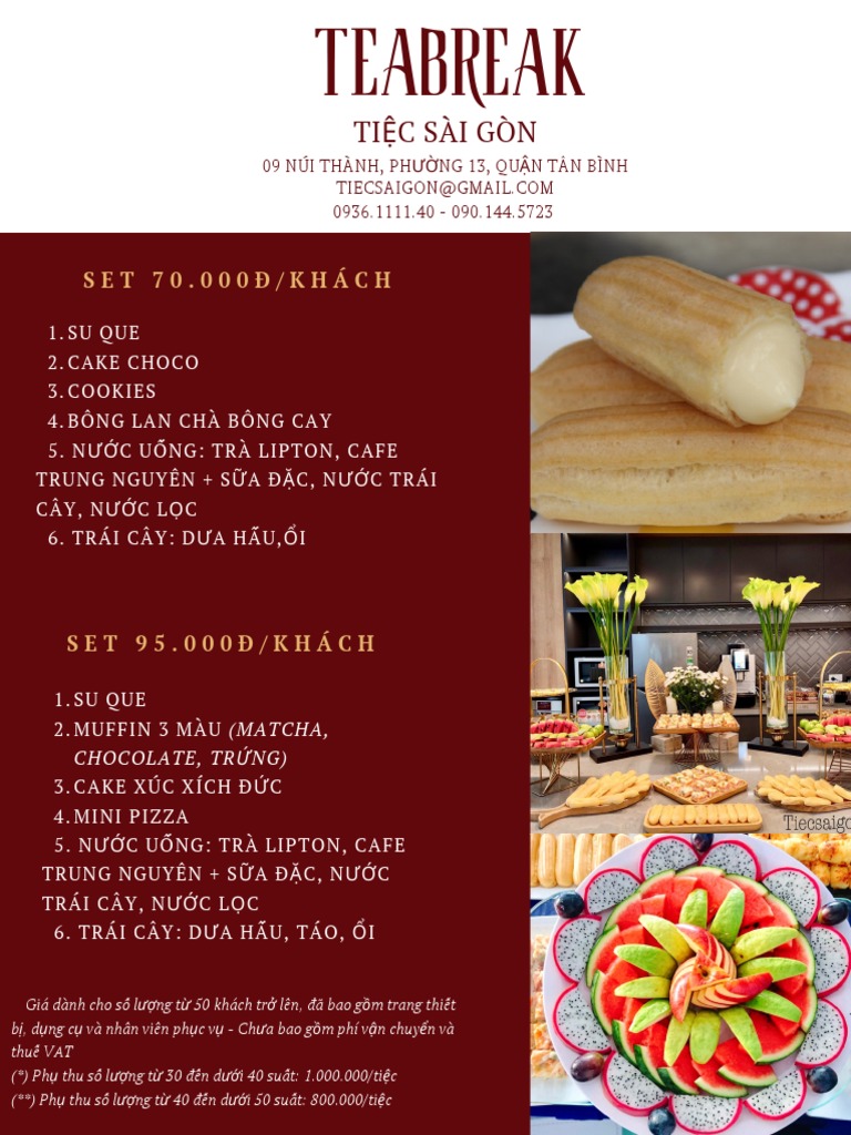 Menu Teabreak | PDF