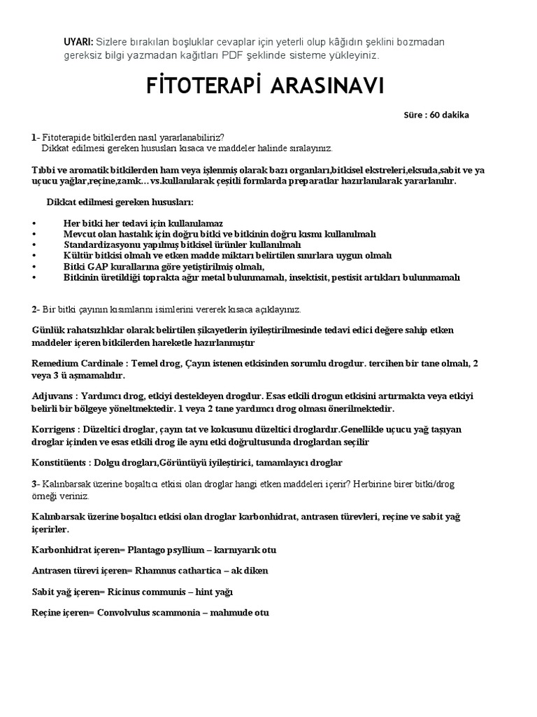 Fitoterapi Vize 2021-dönüştürüldü | PDF