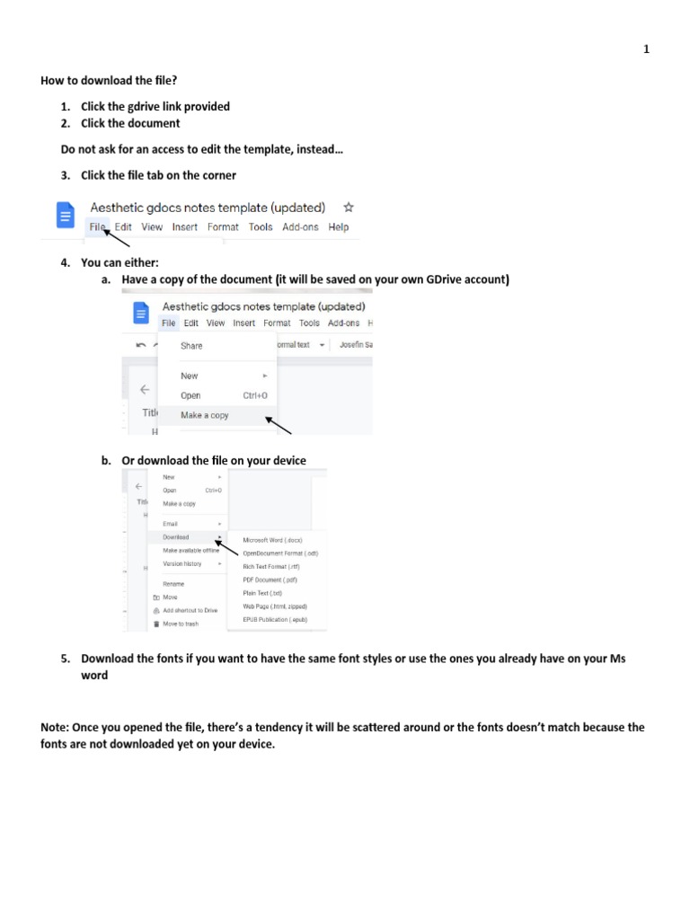Ms Word Notes Template | PDF | Text | Software