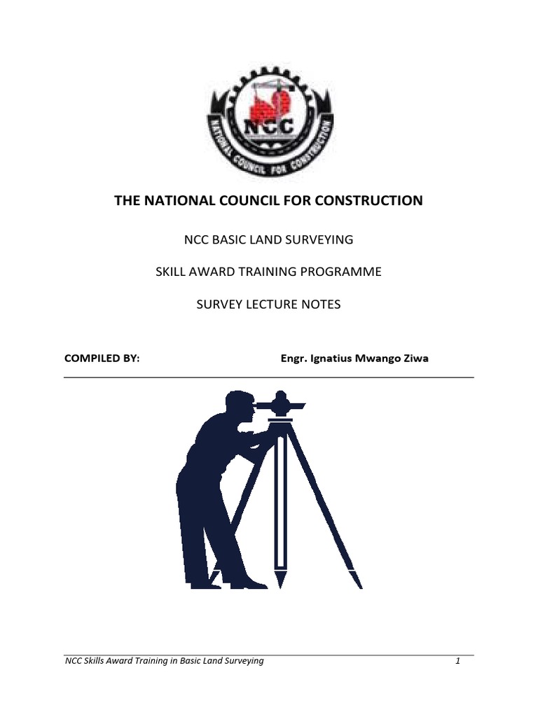 BASIC SURVEY LECTURE NOTES- NCC | PDF | Surveying | Geodesy