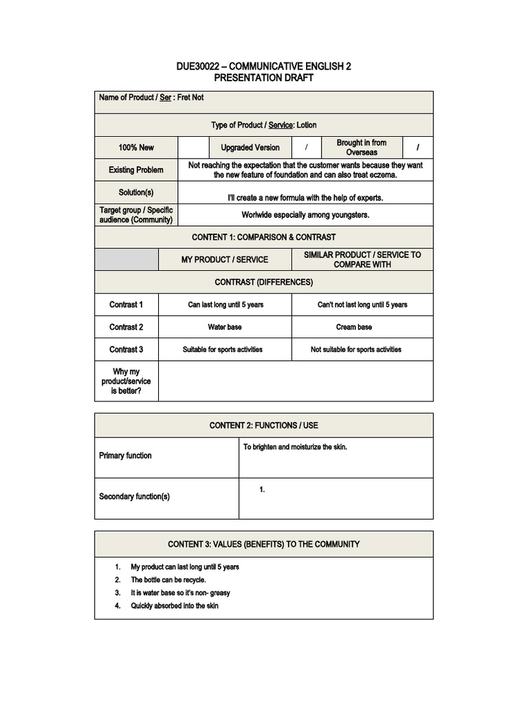 DUE30022 - Presentation Draft - Describing Products-Services - 25.08. ...