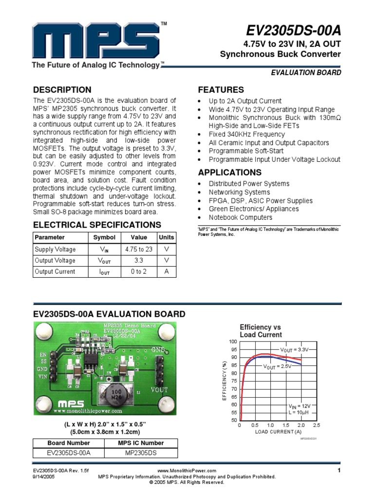 EV2305DS-00A Datasheet | PDF | Computer Science | Electrical Equipment