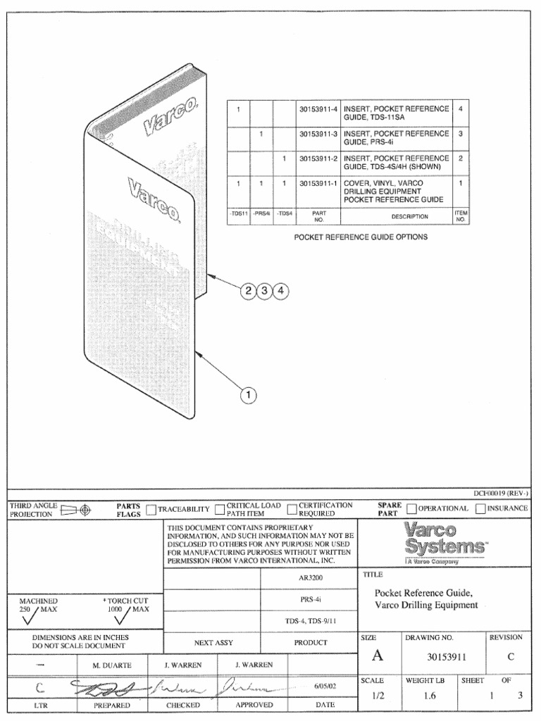 Varco Drilling Equipment - Pocket Reference Guide - 30153911 | PDF