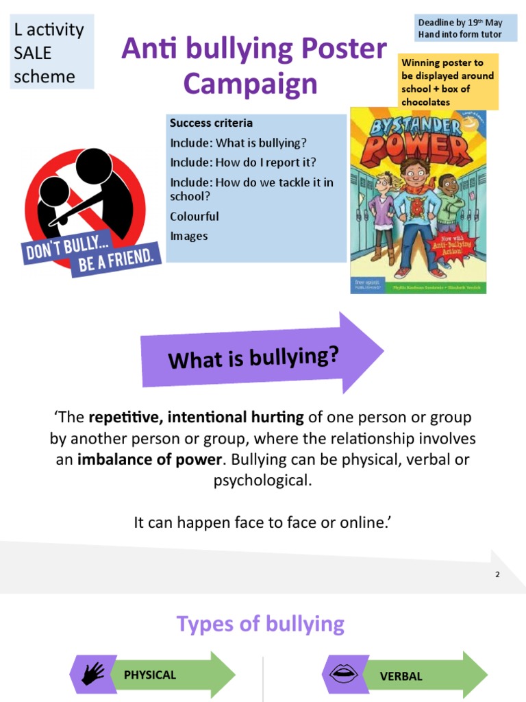 Anti Bullying Poster Campaign v3 | PDF | Bullying | Communication