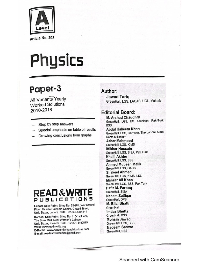 Physics p3 Solved Read and Write Papers | PDF Physics p3 Solved Read and Write Papers | PDF