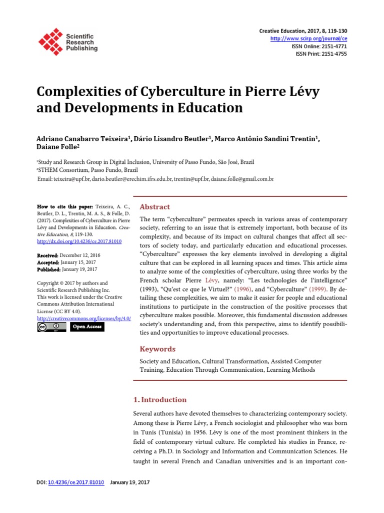 Complexities of Cyberculture in Pierre Lévy Complexities of ...