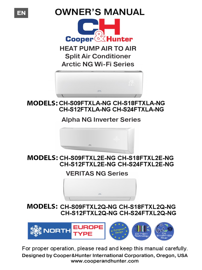 Manual AC Cooper&Hunter | Download Free PDF | Air Conditioning | Electrical Wiring