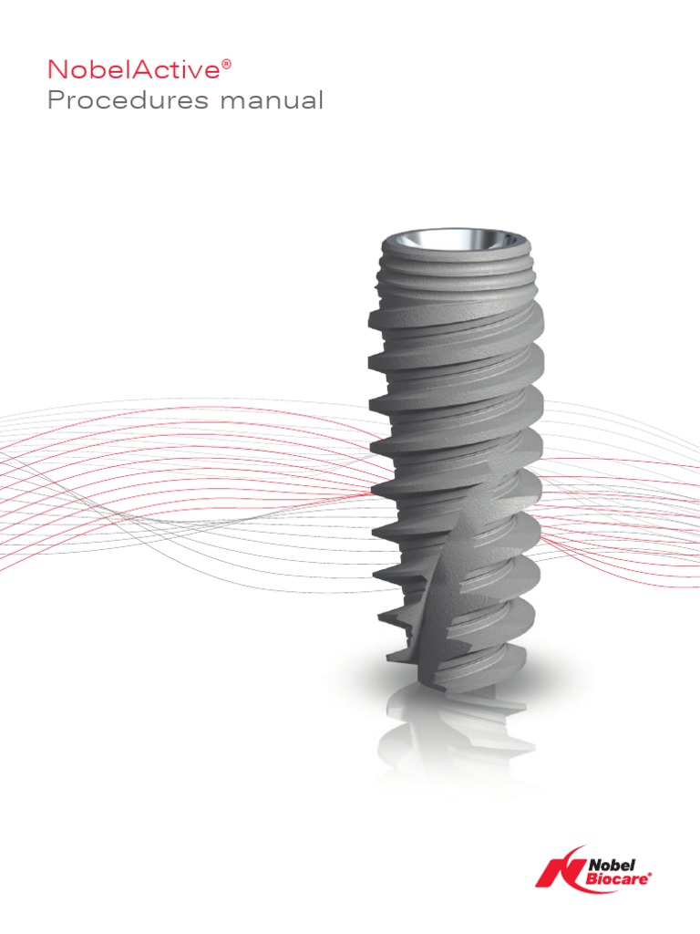 Manual Nobel Active | PDF | Dental Implant | Drill