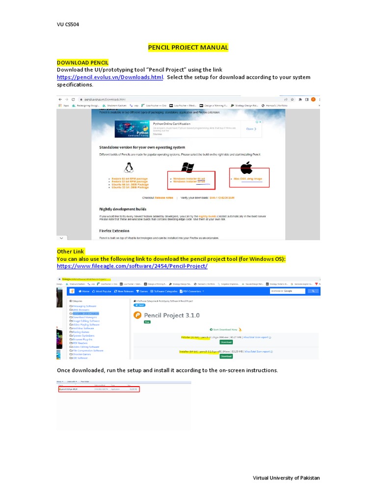 Pencil Project UI Design Manual | PDF | Window (Computing) | Screenshot