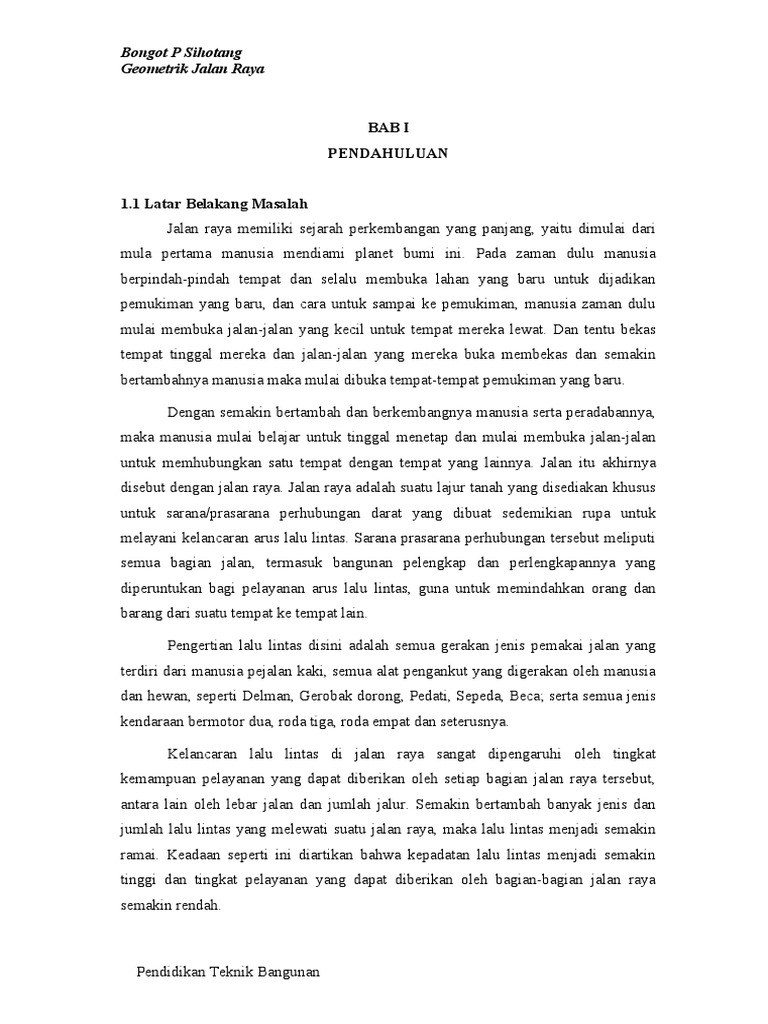 Laporan Lengkap Fix Jalan Ade | PDF