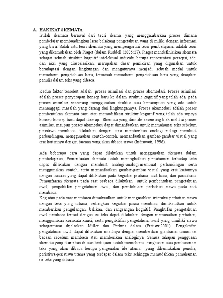 A. Hakikat Skemata | PDF
