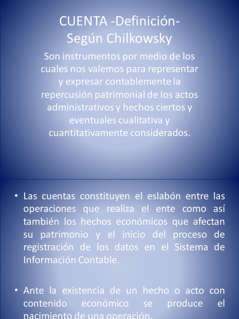 CUENTA Definición | PDF | Economias | Business