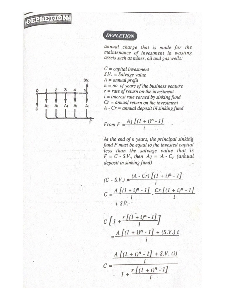 Mine Economics Formulas | PDF