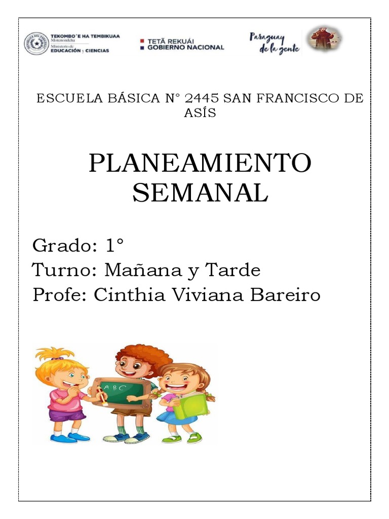 Planeamiento Semanal 1° Grado 2023 | PDF | Evaluación | Comunicación humana